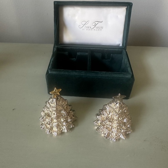 Godinger | Holiday | Vintage Godinger Silver Christmas Trees Salt And ...